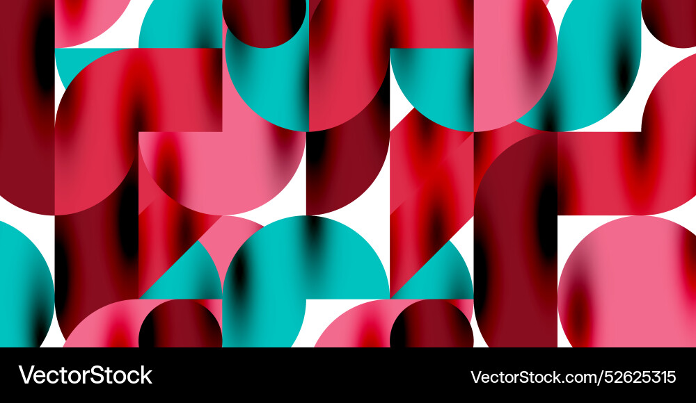 Tech minimal circular shapes geometric art Vector Image