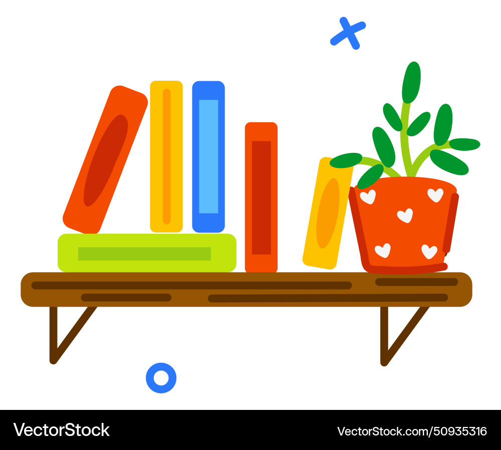 Books stand Royalty Free Vector Image - VectorStock