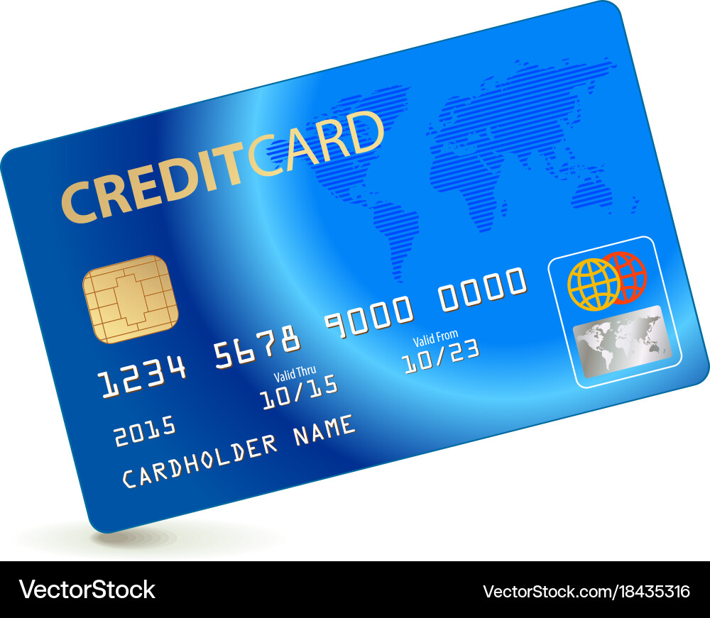 Credit card isolated on white background Vector Image