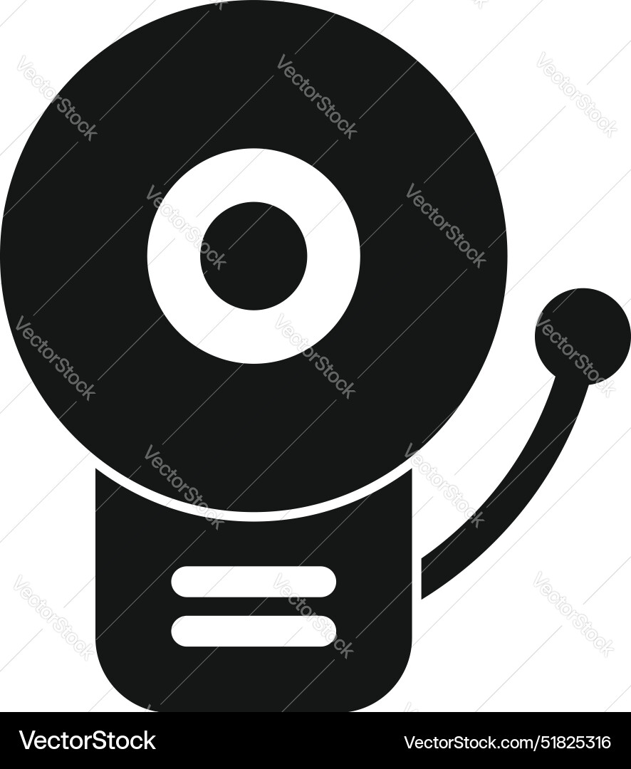 Fire alarm icon showing emergency warning system Vector Image