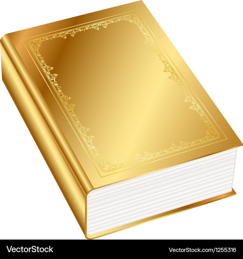 Gold book Royalty Free Vector Image - VectorStock