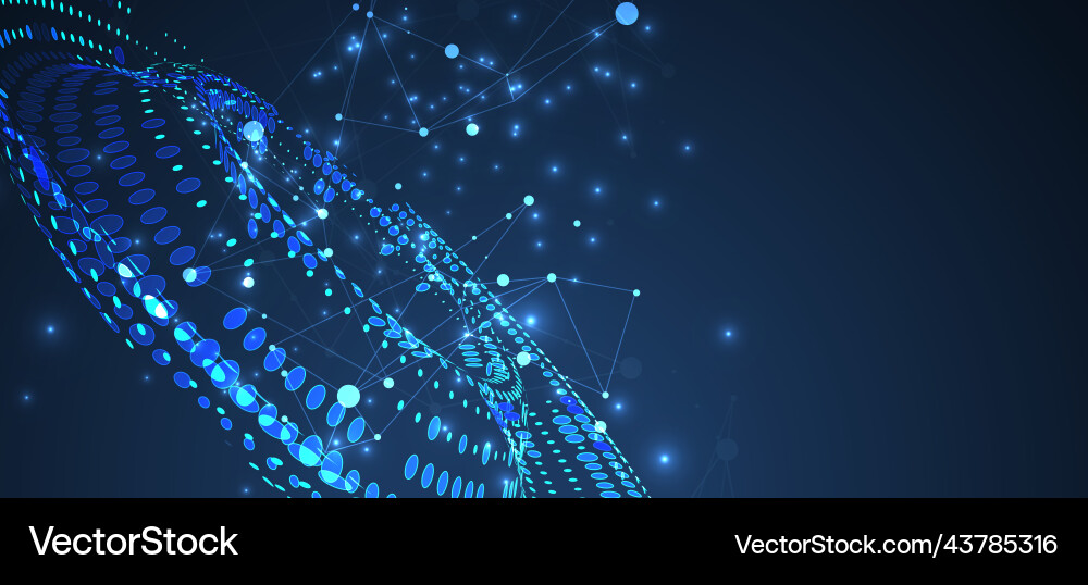 Halftone theme science abstract background Vector Image