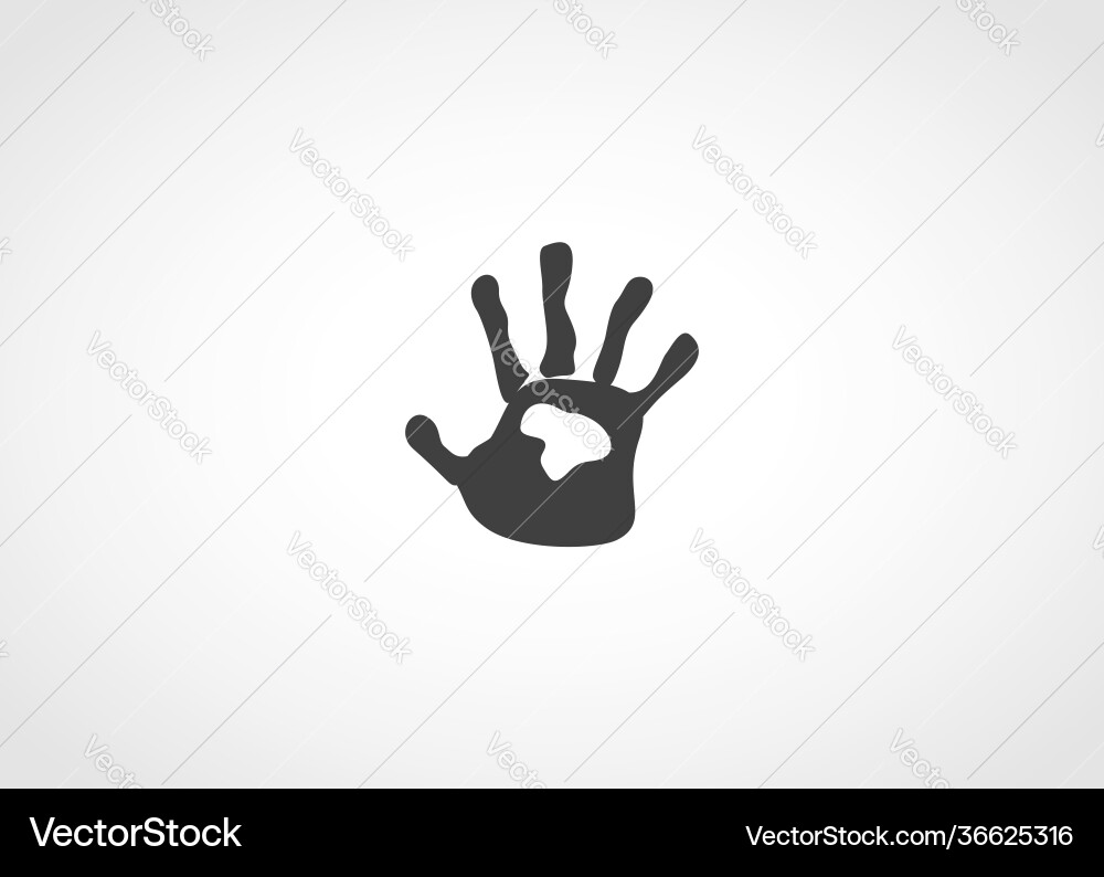 Hand print Royalty Free Vector Image - VectorStock