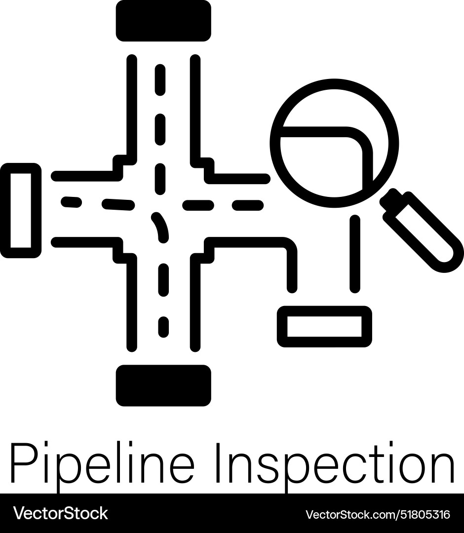 Pipeline inspection Royalty Free Vector Image - VectorStock