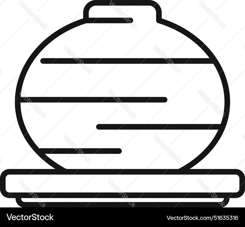 Round water container with lines standing Vector Image