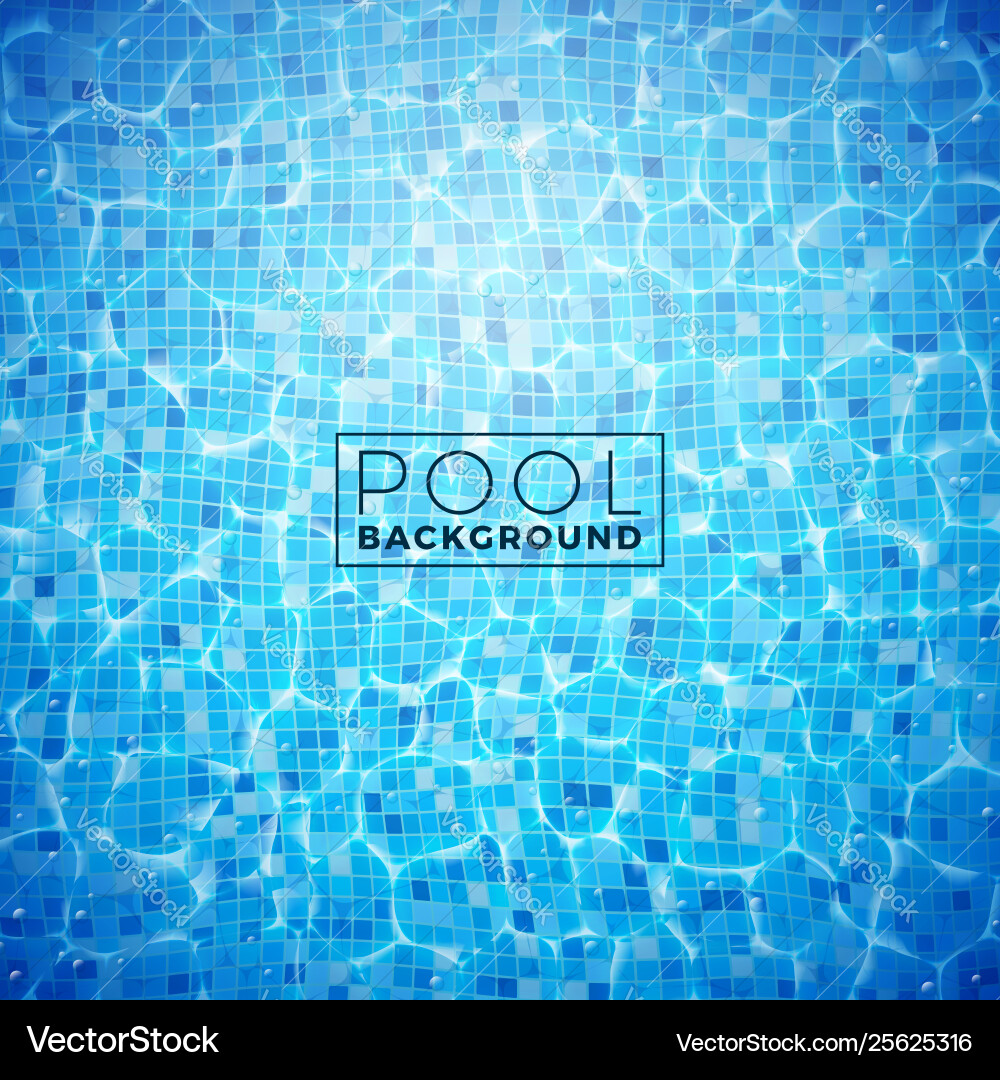 Water in tiled pool background design Royalty Free Vector