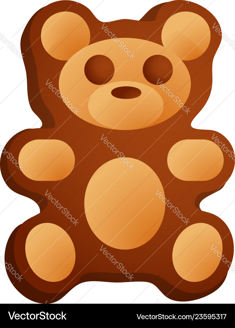 Bear cookie icon cartoon style Royalty Free Vector Image