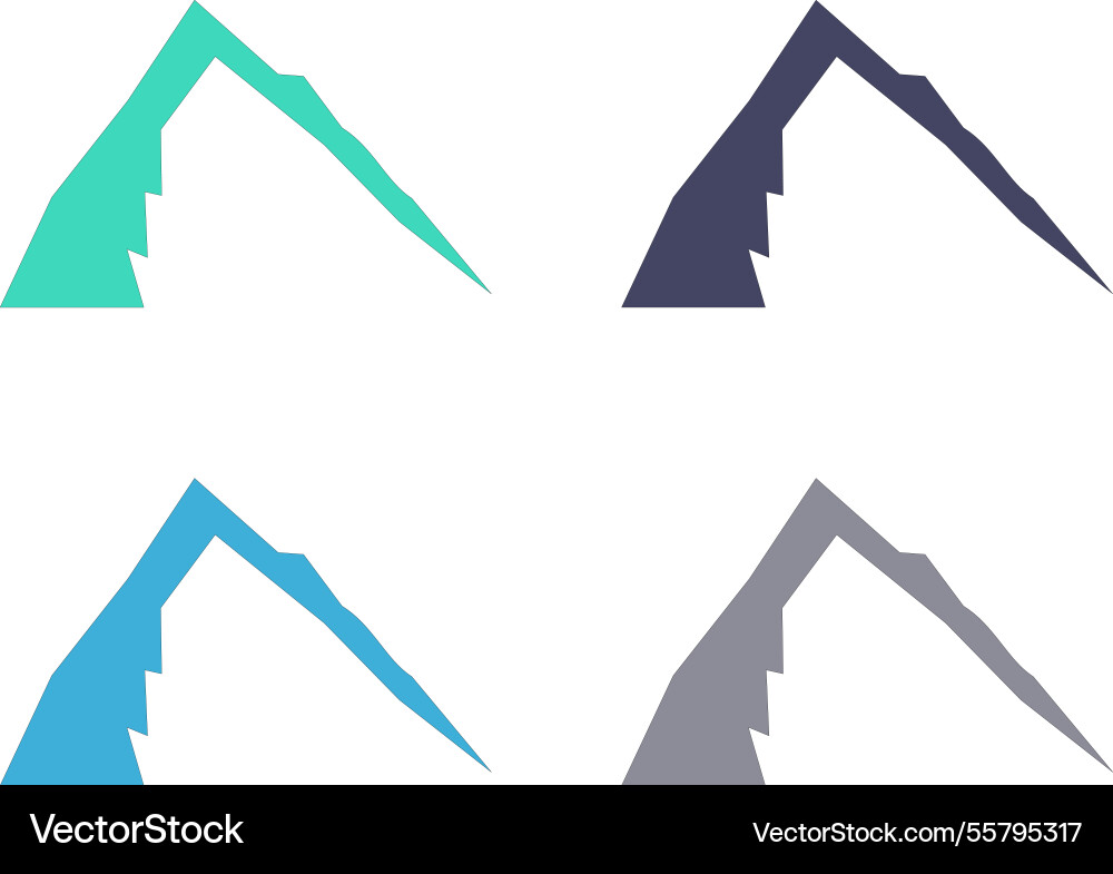 Blue hills sign symbol logo Royalty Free Vector Image