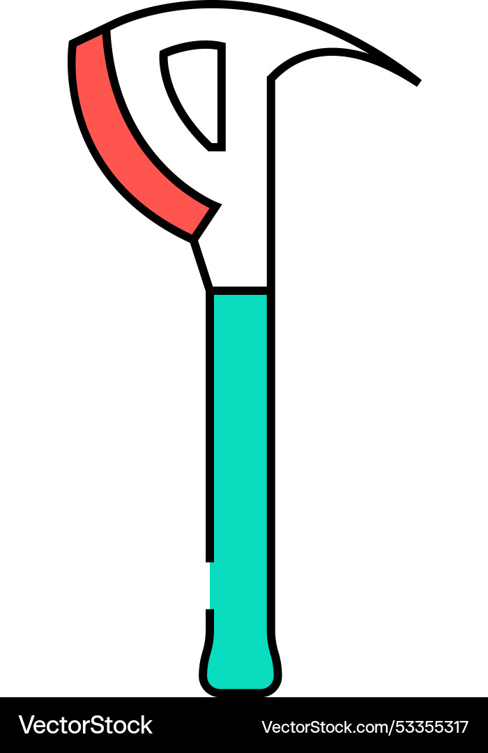 Crash axe tool icon color Royalty Free Vector Image