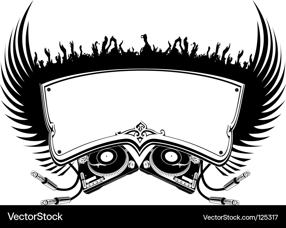 Dj banner Royalty Free Vector Image - VectorStock
