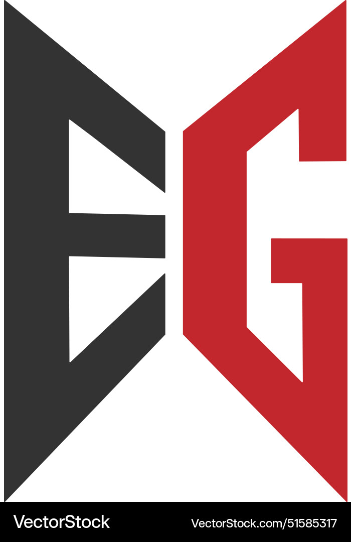 Eg logo design ge letters icon Royalty Free Vector Image