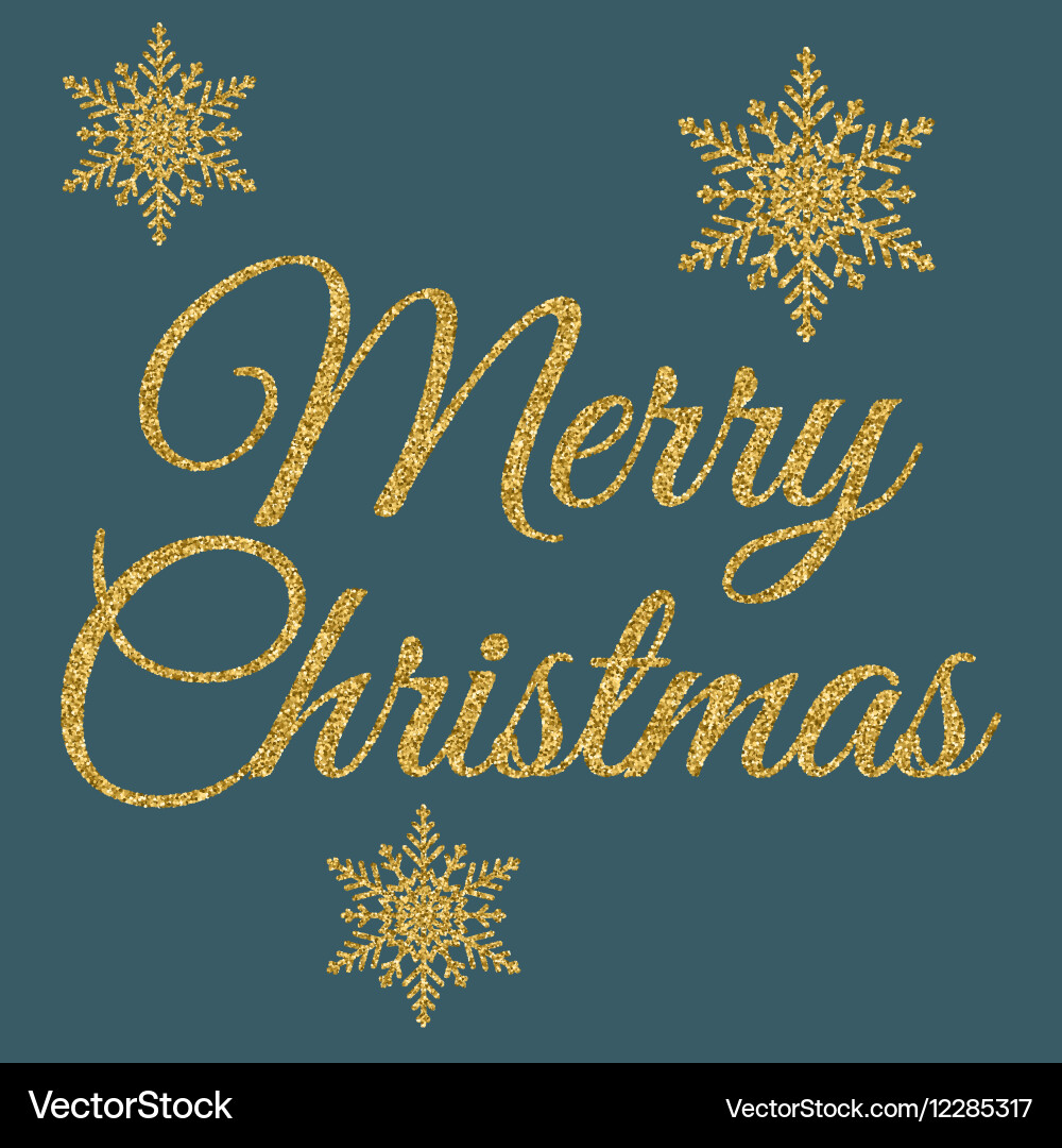 Gold merry christmas Royalty Free Vector Image