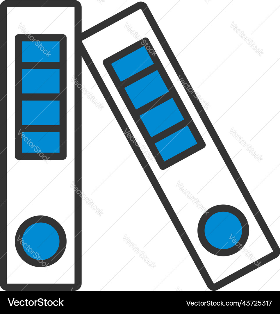 Icon of folders with clip Royalty Free Vector Image