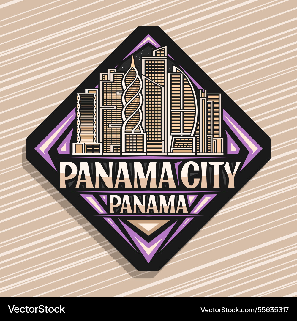 Logo for panama city Royalty Free Vector Image