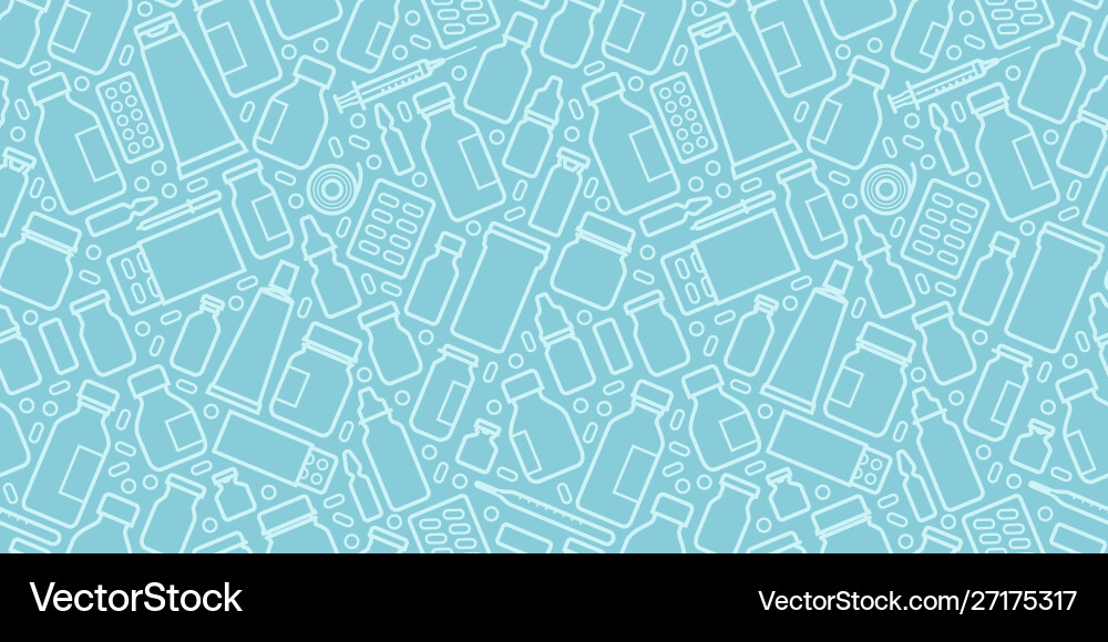 Medicine Seamless Pharmacy Background Royalty Free Vector