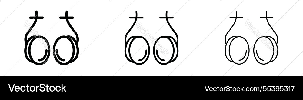 Vasectomy icons in three different stroke lines Vector Image