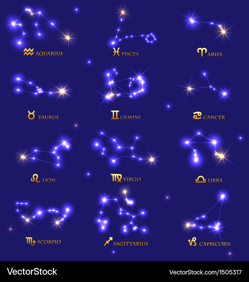Zodiac Signs Royalty Free Vector Image Vectorstock