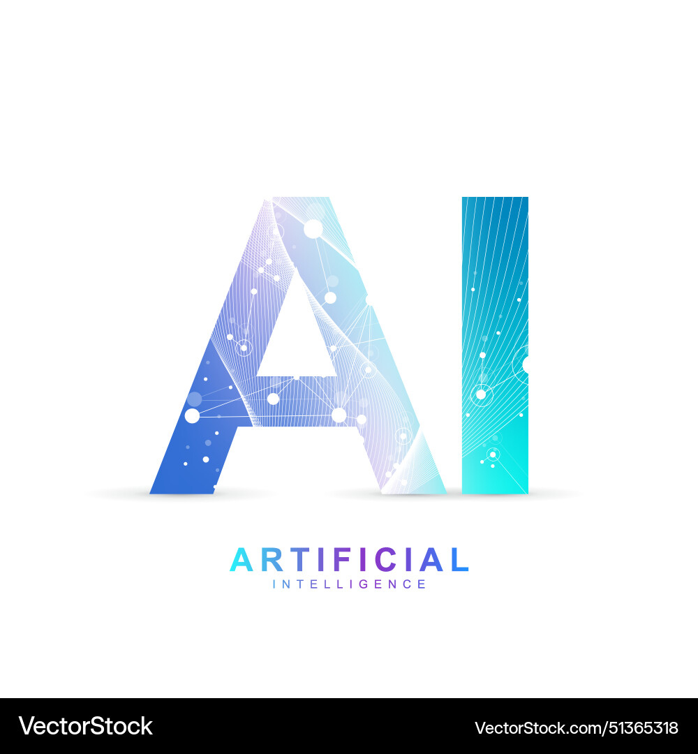 Ai banner concept in the digital style generative Vector Image