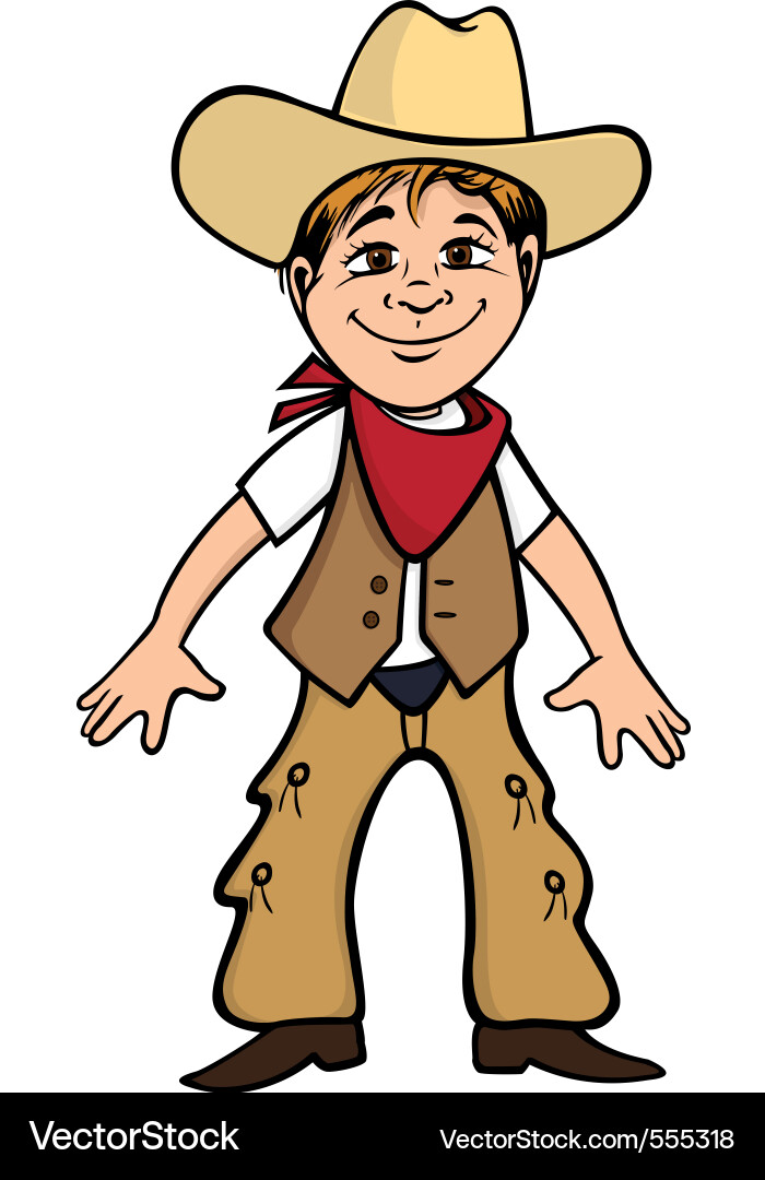 Cowboy kid Royalty Free Vector Image - VectorStock