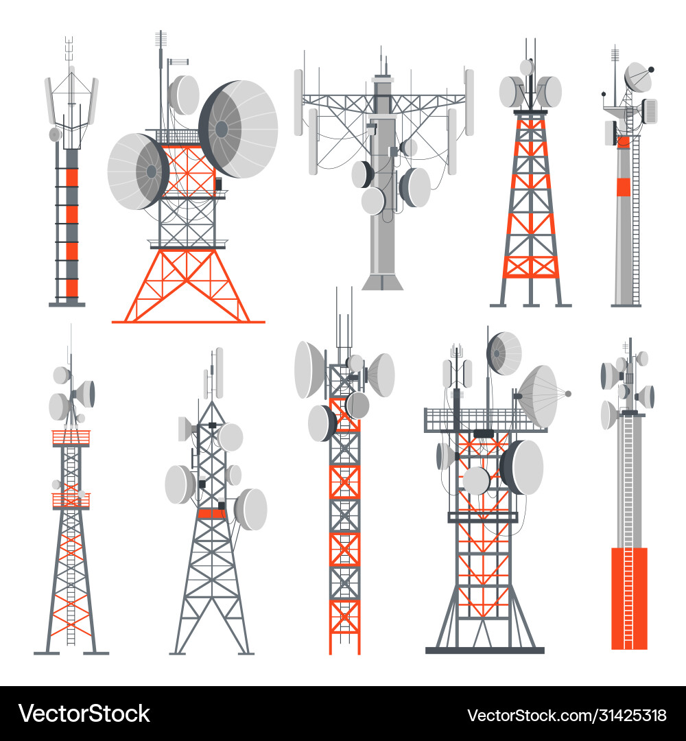 Electricity Transmission Network Royalty Free Vector Image