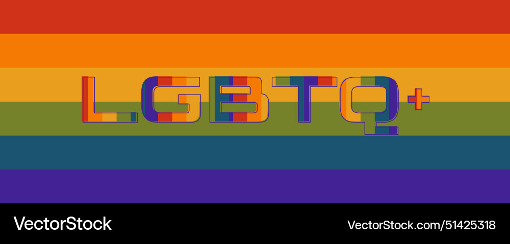 Lgbtq pride typographic Royalty Free Vector Image