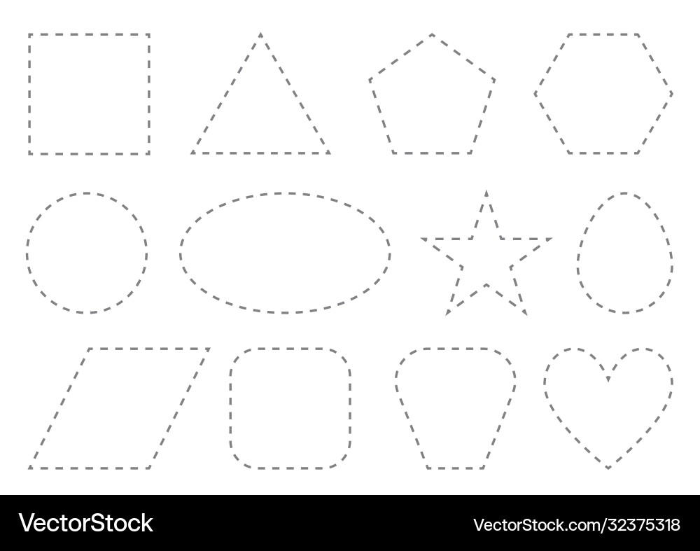 Practice drawing dashed line Royalty Free Vector Image