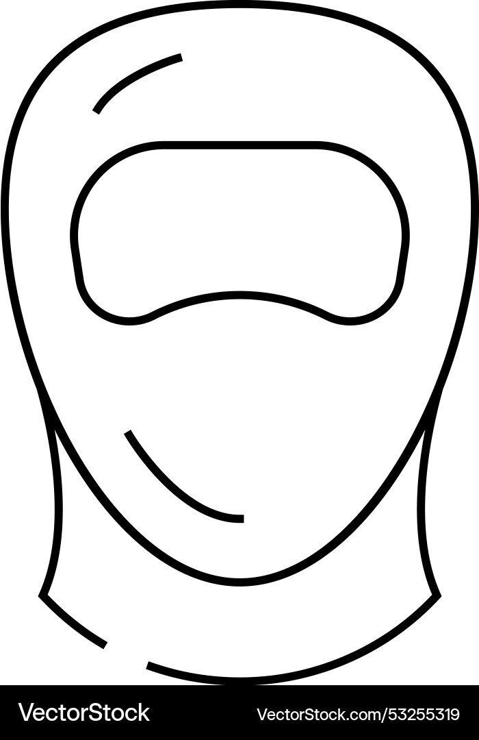 Diving helmet line icon Royalty Free Vector Image