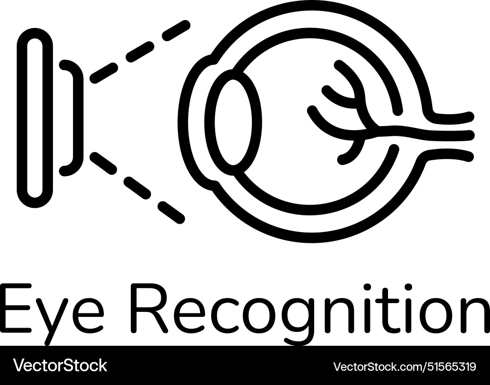 Eye recognition Royalty Free Vector Image - VectorStock
