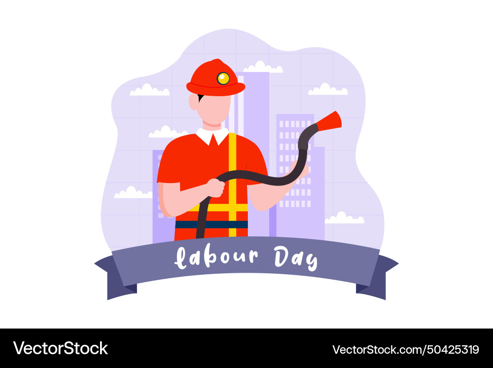 Labour day flat design Royalty Free Vector Image