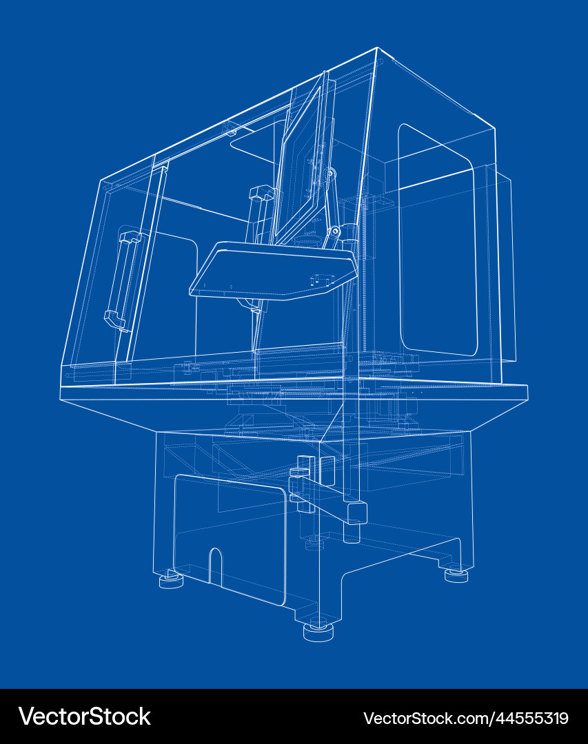 Metalworking cnc milling machine Royalty Free Vector Image