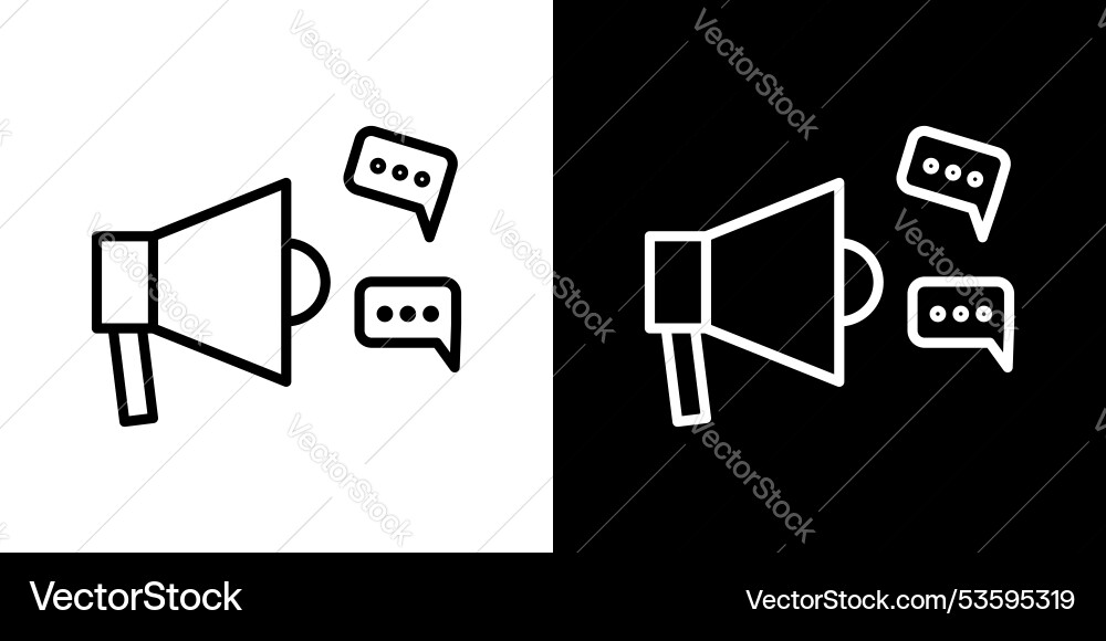 Social campaign thin line icon set Royalty Free Vector Image