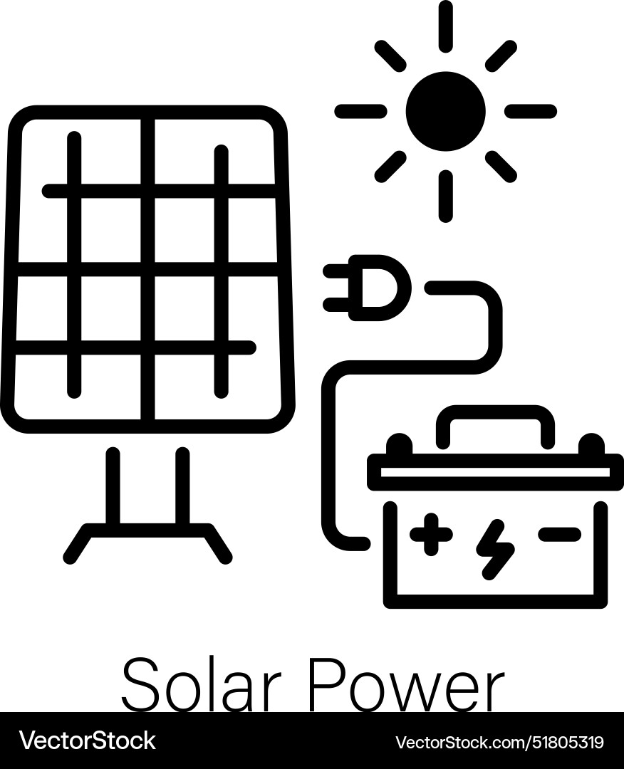 Solar power Royalty Free Vector Image - VectorStock