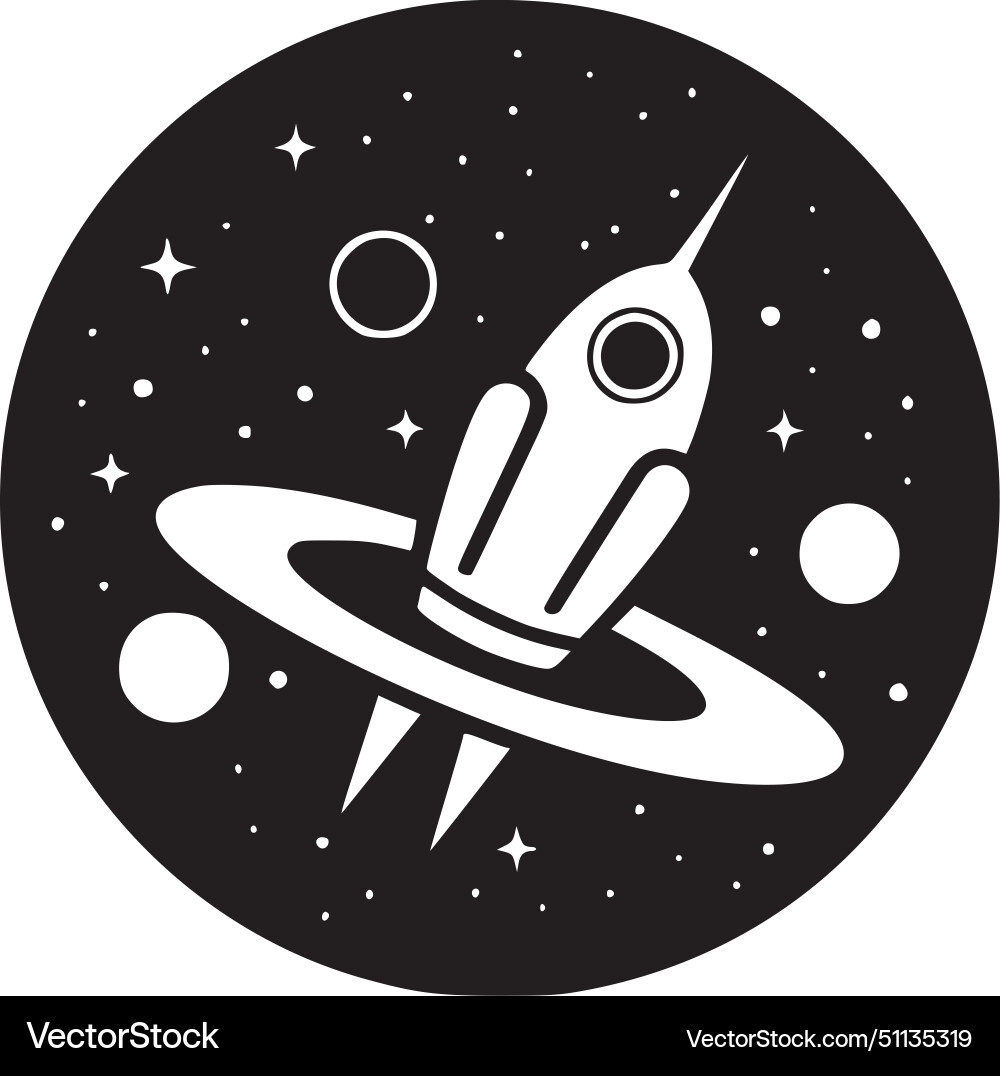 Space - minimalist and simple silhouette Vector Image