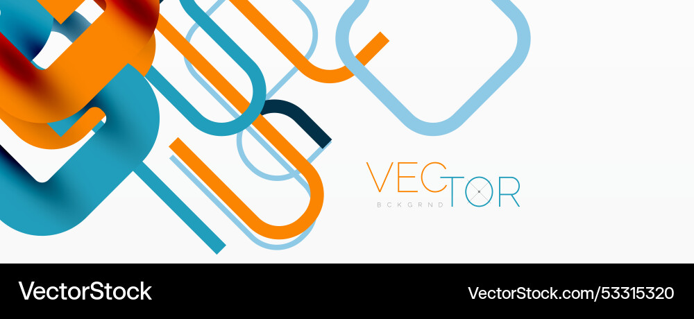 Abstract background curvy lines minimal geometric Vector Image