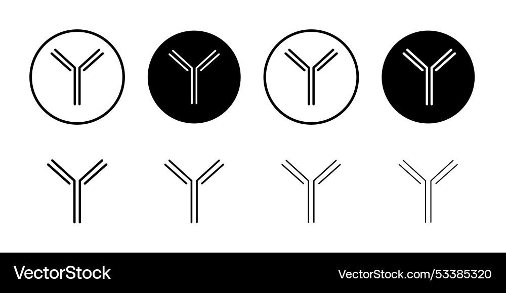 Antibody icon logo set Royalty Free Vector Image