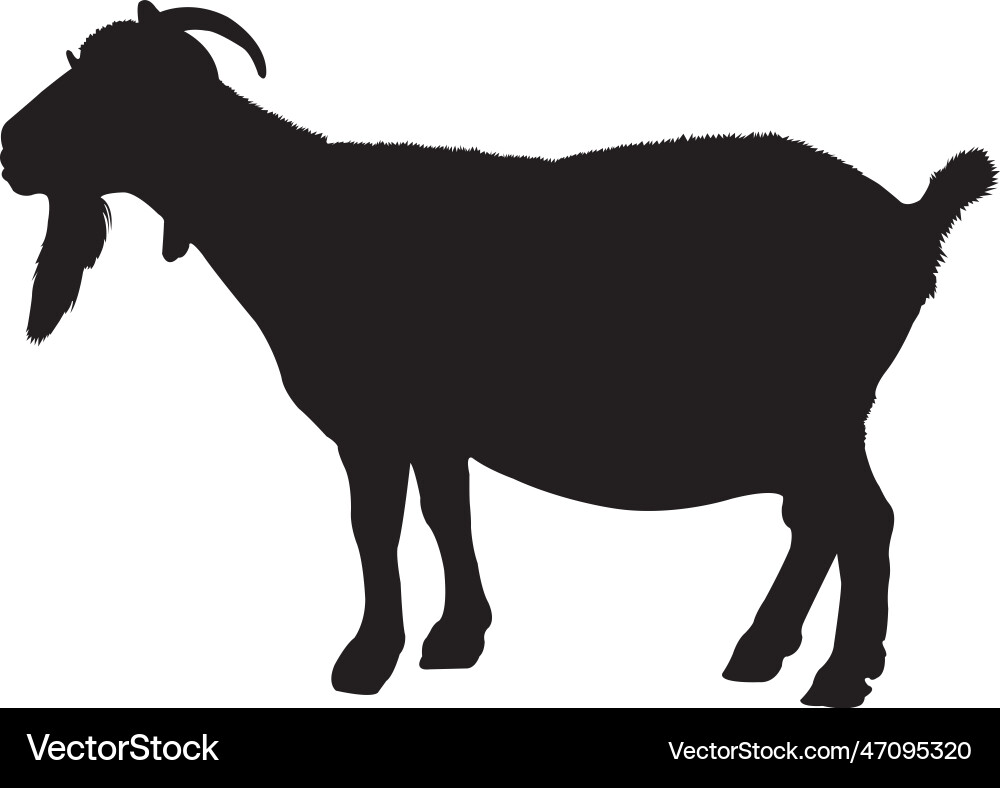 Billy goat silhouette Royalty Free Vector Image