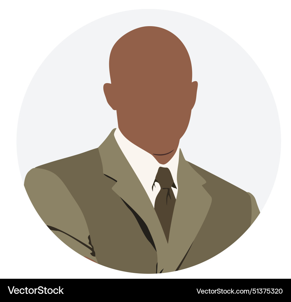 Businessman face image Royalty Free Vector Image
