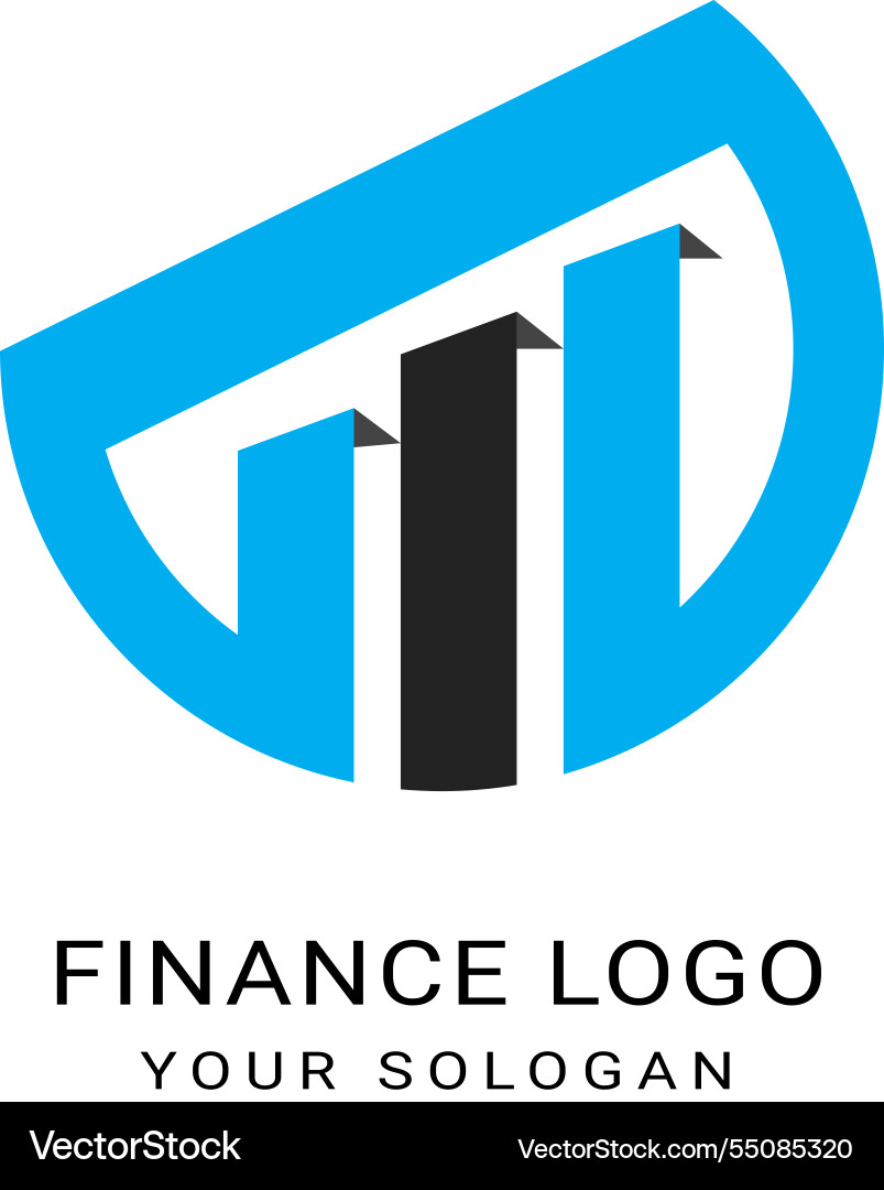 Creative finance logo design Royalty Free Vector Image