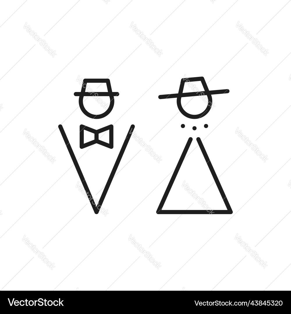 Men's & Women's Restroom Signs Royalty Free Vector Image