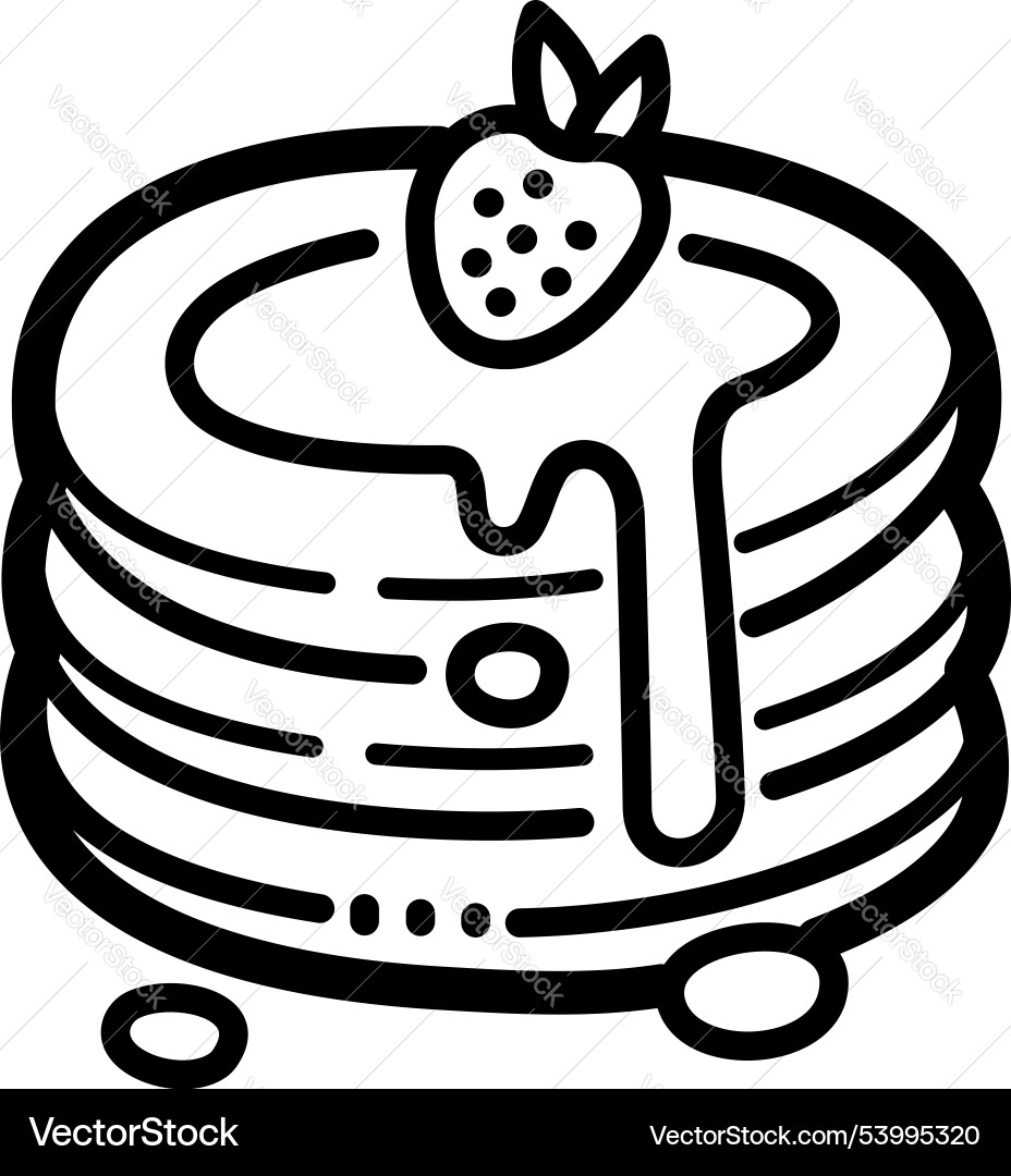 Pancake - cake and bakery icons Royalty Free Vector Image