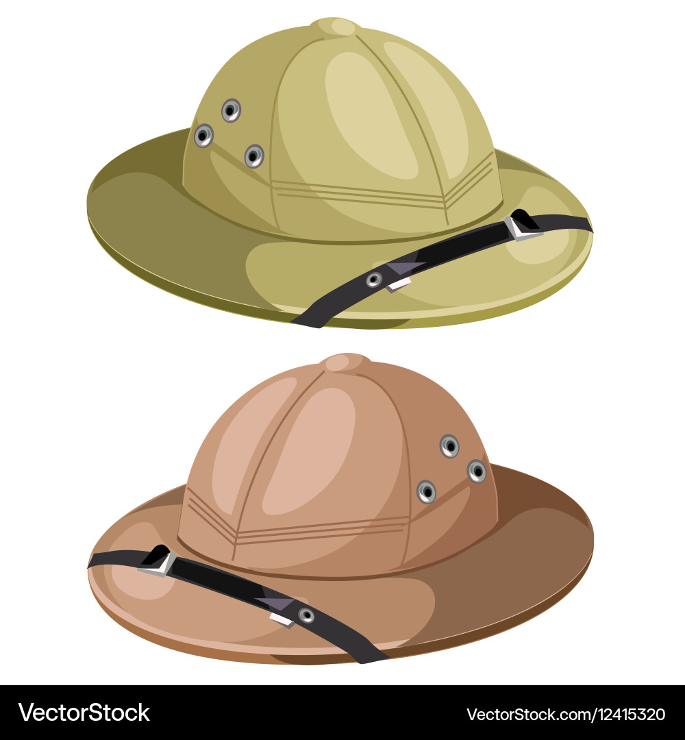 Two classic mens hunting hat image Royalty Free Vector Image