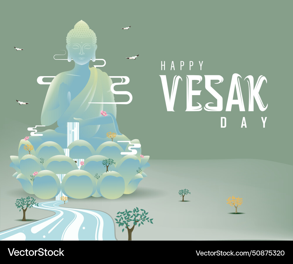 Vesak day Royalty Free Vector Image - VectorStock