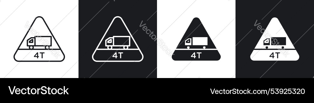 Weight limit traffic sign Royalty Free Vector Image