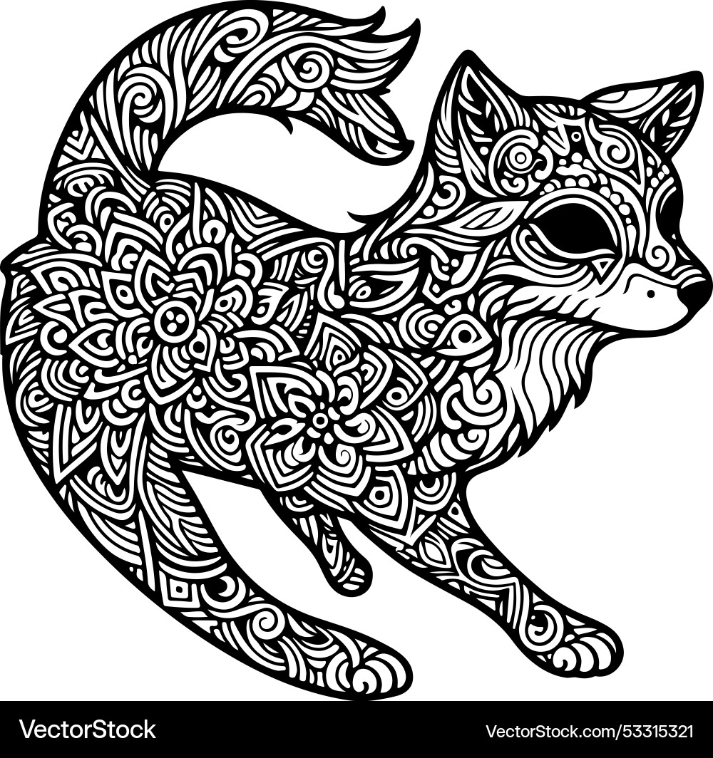 Animal mandala Royalty Free Vector Image - VectorStock