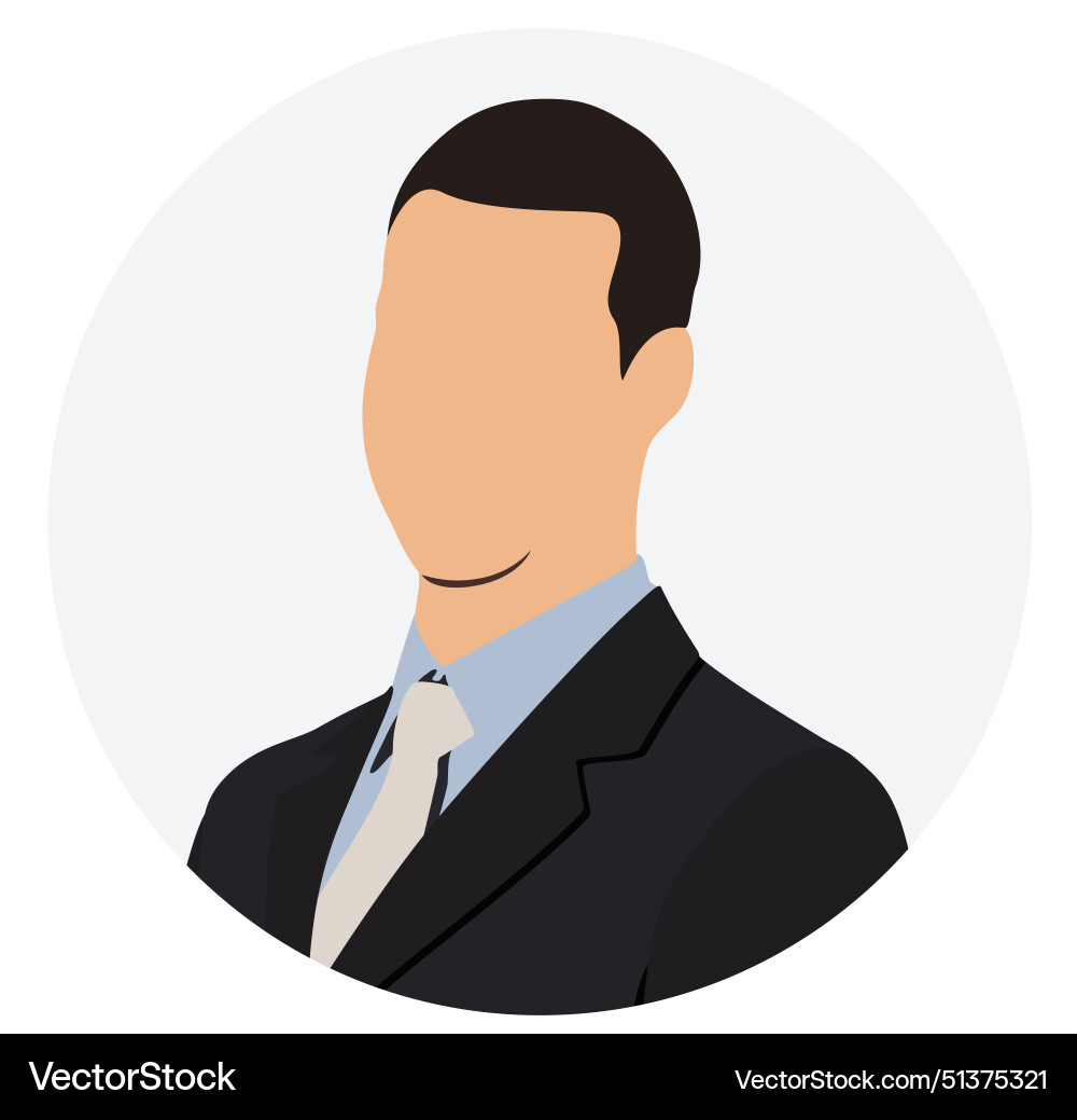 Businessman face image Royalty Free Vector Image