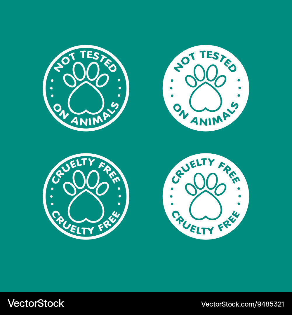 Cruelty-Free Animal Testing Icon Royalty Free Vector Image