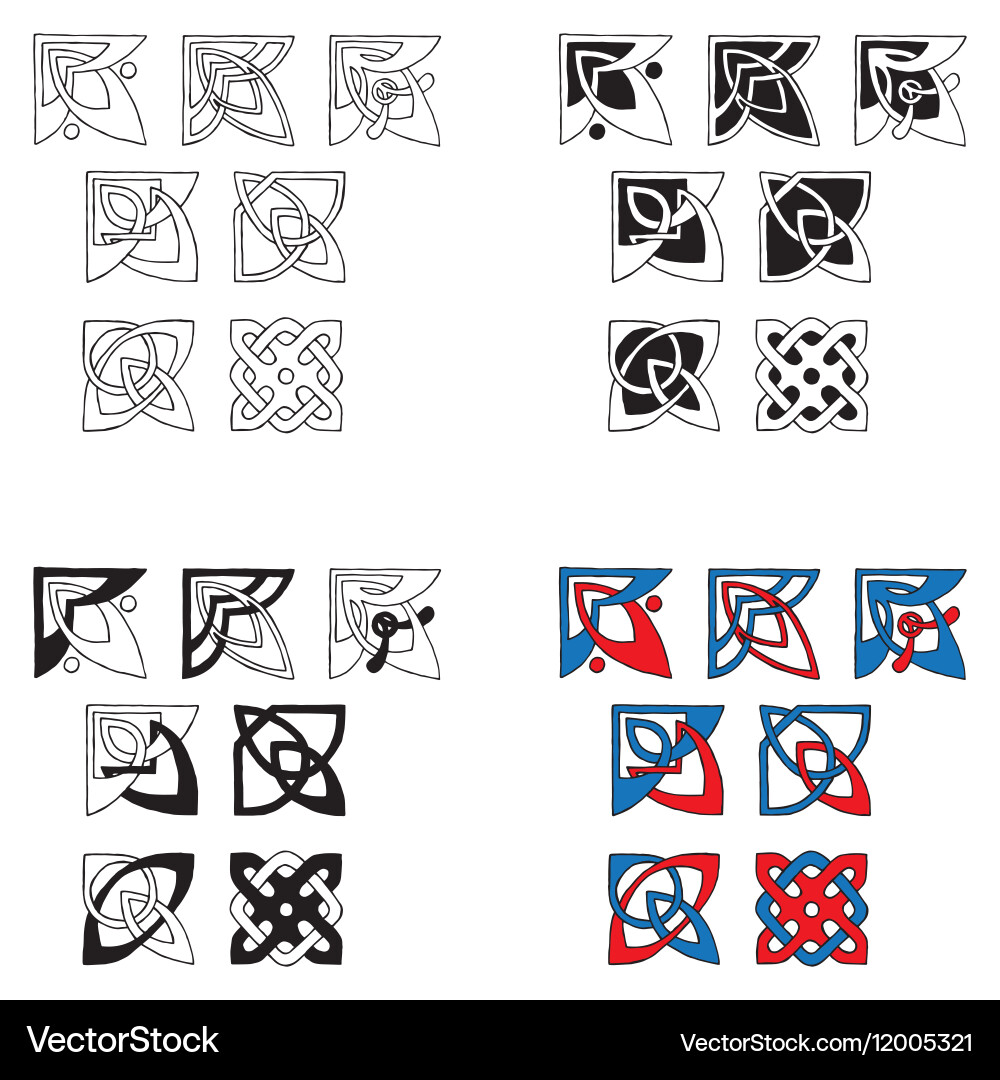 Elements design in celtic style Royalty Free Vector Image