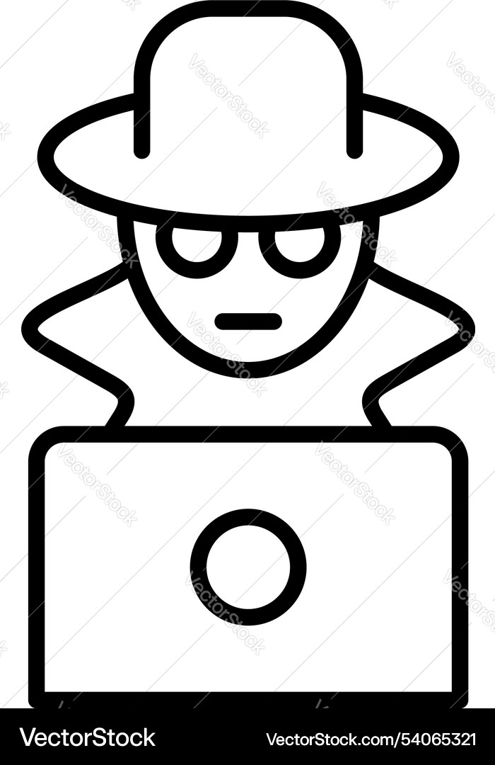Fraud line icon design Royalty Free Vector Image