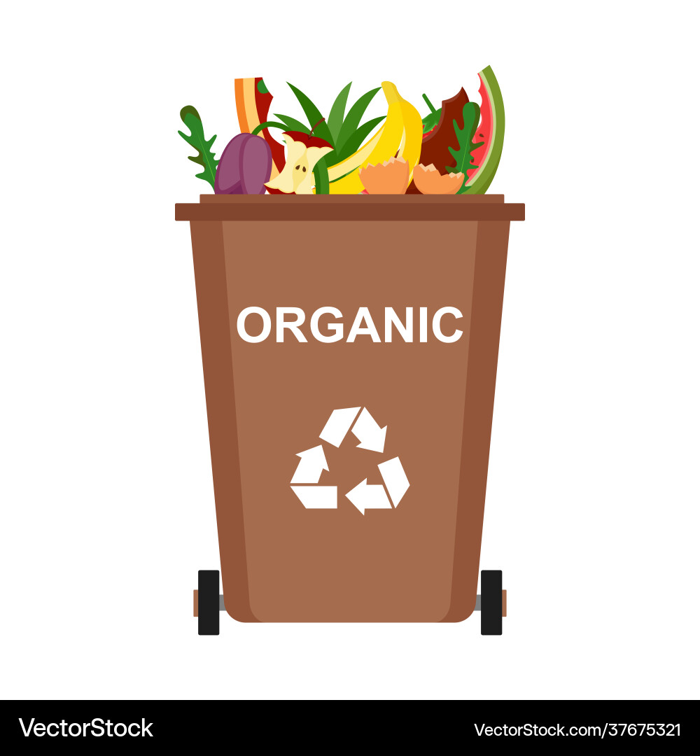 Brown Garbage Can with Vector Images (over 430)
