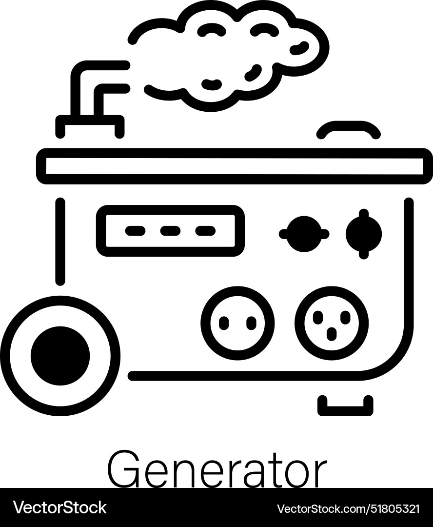Generator Royalty Free Vector Image - VectorStock